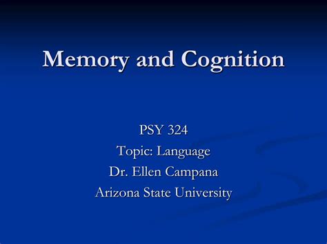 Ppt Memory And Cognition Powerpoint Presentation Free Download Id668586