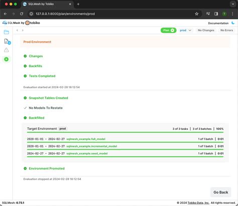Browser UI Guide SQLMesh