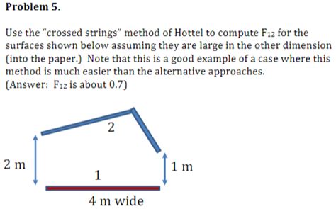 problem 5 use the crossed strings method of hottel