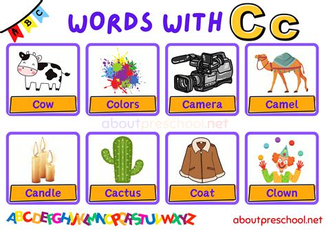 Words With C About Preschool