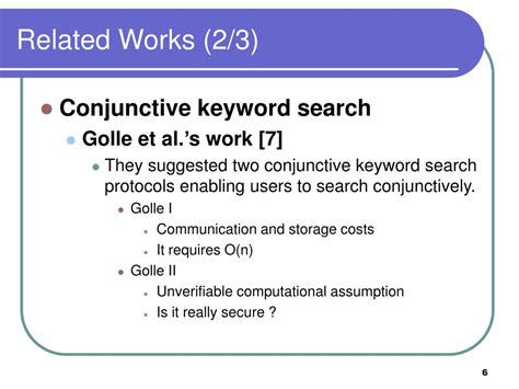 Ppt Efficient Conjunctive Keyword Search On Encrypted Data Storage