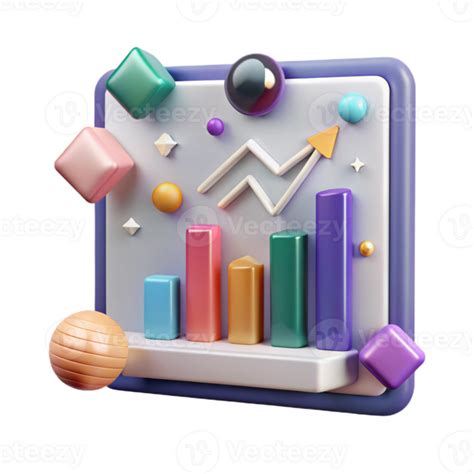 Vibrant Classic Chart Graph Data Visualization Isolated For Business