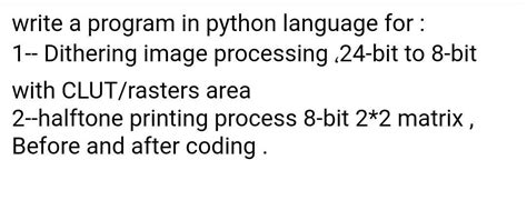 Solved Write A Program In Python Language For 1 Chegg Com