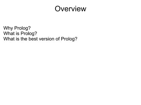 prolog class slides for second life ppt