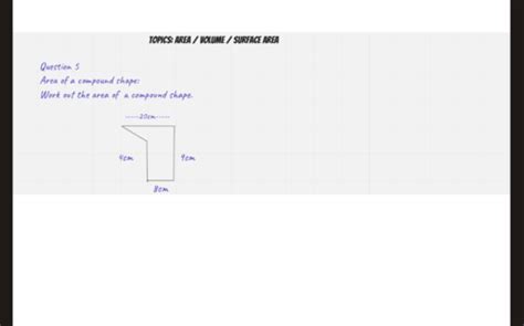 Area Surface Area And Volume Worksheet With Model Answers Gcse Igcse Exam Practise Questions
