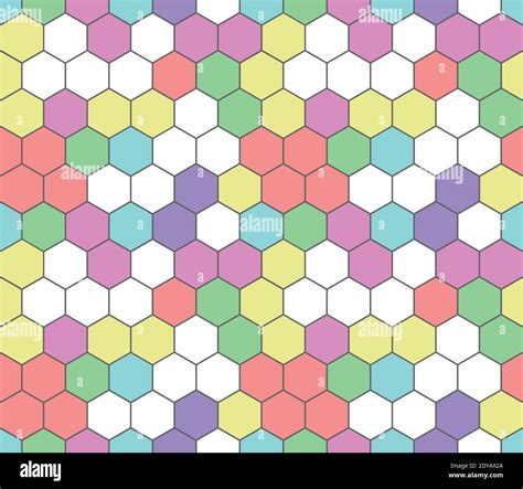 Detailed Colorful Modern Bee Honeycomb Seamless Pattern Art Honey