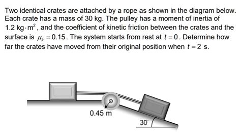 solved two identical crates are attached by a rope as shown in the