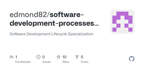 GitHub Edmond Software Development Processes And Methodologies Software Development