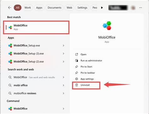 Uninstall An App On Windows MobiSystems