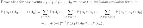 solved prove that for any events ai a2 a3 an we have