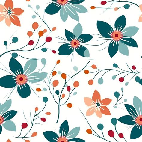 Premium Photo Floral Pattern Digital Print Pattern Design Textile Digital Print
