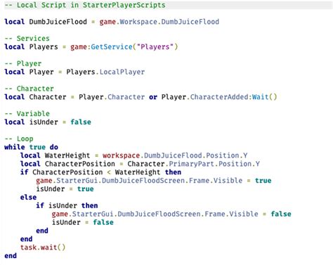 trying to make a gui appear and damaging effect when player is below a