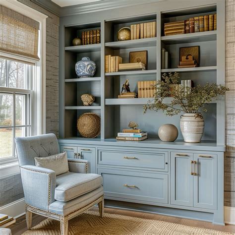Modern Home Office With Built In Bookcase Built In Bookcase Ideas