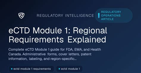 Ectd Module 1 Regional Requirements Explained Assyro Ai