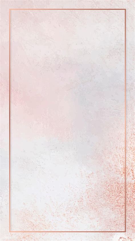 Premium Of Rectangle Copper Frame On Pastel Mobile Phone Pastel