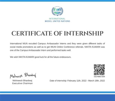 Nikita Kumari On Linkedin Internship Learningexperience Learningandgrowing Imun