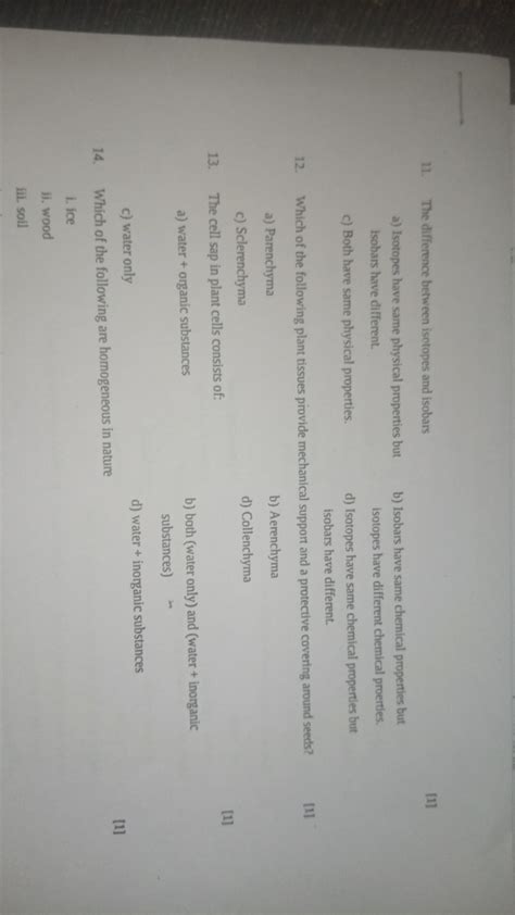 The Difference Between Isotopes And Isobars A Isotopes Have Same Phy