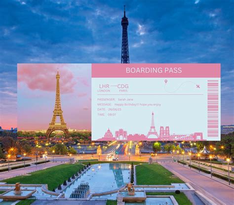 Digital Boarding Pass Template Completly Personlisable Etsy