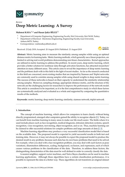 pdf deep metric learning a survey