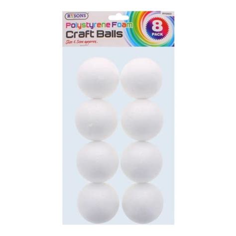 Polystyrene Foam Craft Balls 8 Pack Party Party