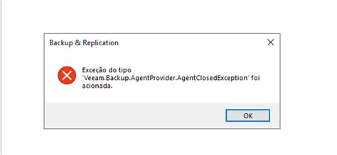 Erro Ao Fazer Restore Exceção Do Tipo Veeambackup Agentprovider