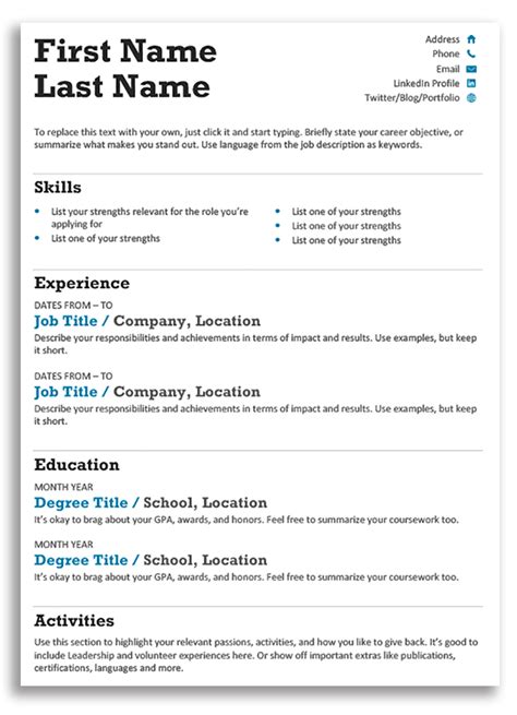Hot Jobs Free Download Of The Resume Template That Works Women