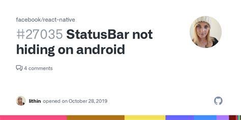 Statusbar Not Hiding On Android · Issue 27035 · Facebookreact Native