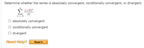 Solved Determine Whether The Series Is Absolutely