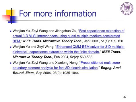 Ppt Fast 3 D Interconnect Capacitance Extraction And Related Numerical Techniques Powerpoint
