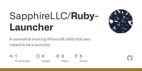 github sapphirellc ruby launcher a somewhat working minecraft