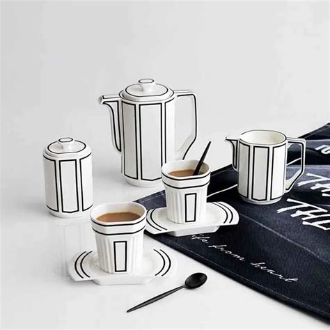 북유럽 애프터눈 티 세트 홈 하이엔드 세라믹 크리에이티브 영국 본 차이나 커피 세트 컵 포트 트레이 포함 Aliexpress