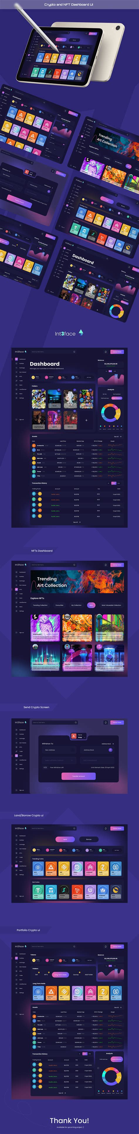 Crypto And NFT Dashboard Dark Mode UI On Behance