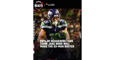 Sbnation Reacts Results Seahawks Fans Confident That Jake Bobo Will Make Man Roster Field