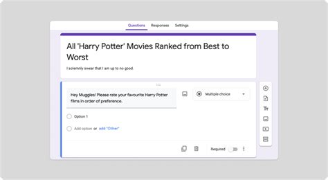 How To Add Ranking Questions In Google Forms