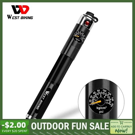 서쪽 자전거 자전거 펌프 알루미늄 합금 160psi 휴대용 핸드 펌프 게이지 호스 Schrader Presta 사이클링 공기 팽창기 Mtb 자전거 펌프자전거 펌프