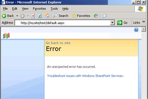 How Get Details Of Unexpected Sharepoint Error Stack Overflow