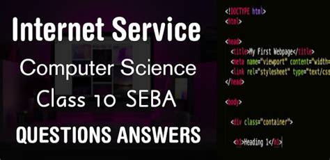 Internet Services Class 10 SEBA Computer Science Questions Answers
