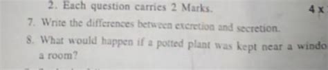 2 each question carries 2 marks 7 write the differences between exeret