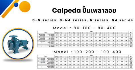 Calpeda B N B N4 N N4 Series ปั๊มเพลาลอย บริษัท กฤษดาการ เอ็นจิ
