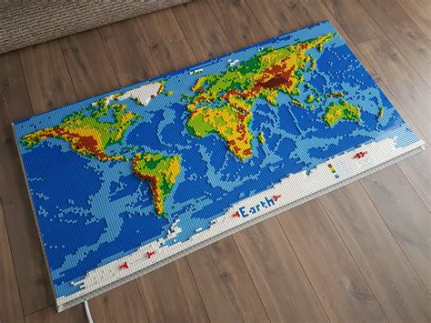 World Map Art Lego Wayne Baisey