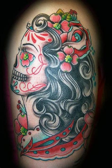 50 Best Sugar Skull Tattoo Designs And What The Tattoos Mean Yourtango