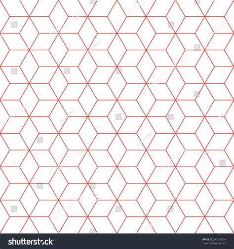 Red Line Cube Pattern Background Vintage Stock Vector Royalty Free Shutterstock