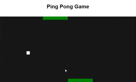 Ping Pong Game Using Jquery Sourcecodester
