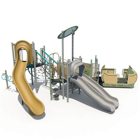 Canoe Crossing Accessible Playground Structure Blue Imp Canoe Crossing Accessible Playground Structure Blue Imp