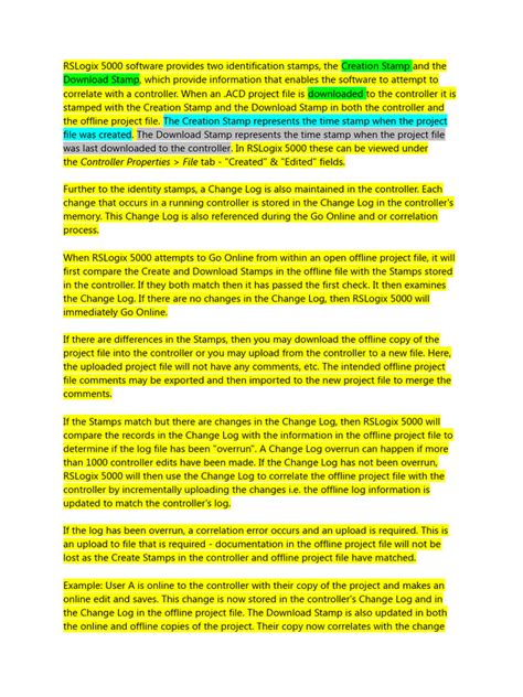 Rslogix 5000 Software Provides Two Identification Stamps Download