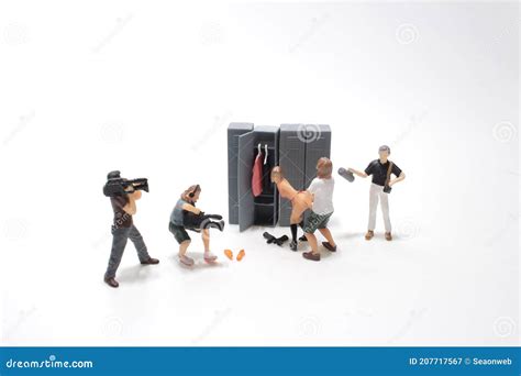 A Movie Team Filming Couple In Love During Sex Stock Image Image Of