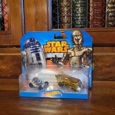 Rare Star Wars Hot Wheels R2 D2 And C 3po Volkswagon Vw Van Chase 2 Pack