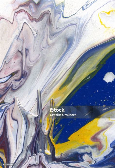 배경입니다 흰색과 노란색과 분홍색의 추가 가진 파랑에 추상 도면 손으로 그린 종이에 아크릴입니다 배경 화면입니다 0명에 대한 스톡 사진 및 기타 이미지 Istock