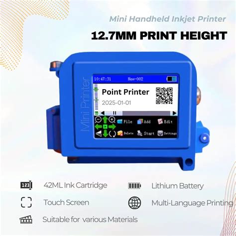 Mini Handheld Inkjet Printer Point Printer