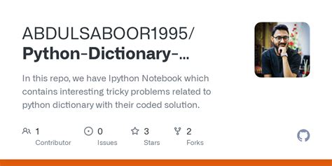 github abdulsaboor1995 python dictionary exercises in this repo we